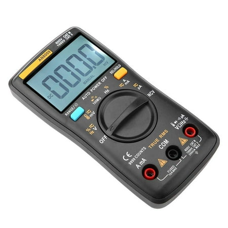 Digital handheld multimeter with current clamp continuity tester, diode ...