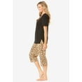 Dreams And Co Womens Plus Size Cotton Pajama Sleepwear 2 Piece Capri Pj