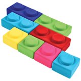 Rubbabu Rubbablox Basix Natural Rubber Foam Blocks for Building Set ...