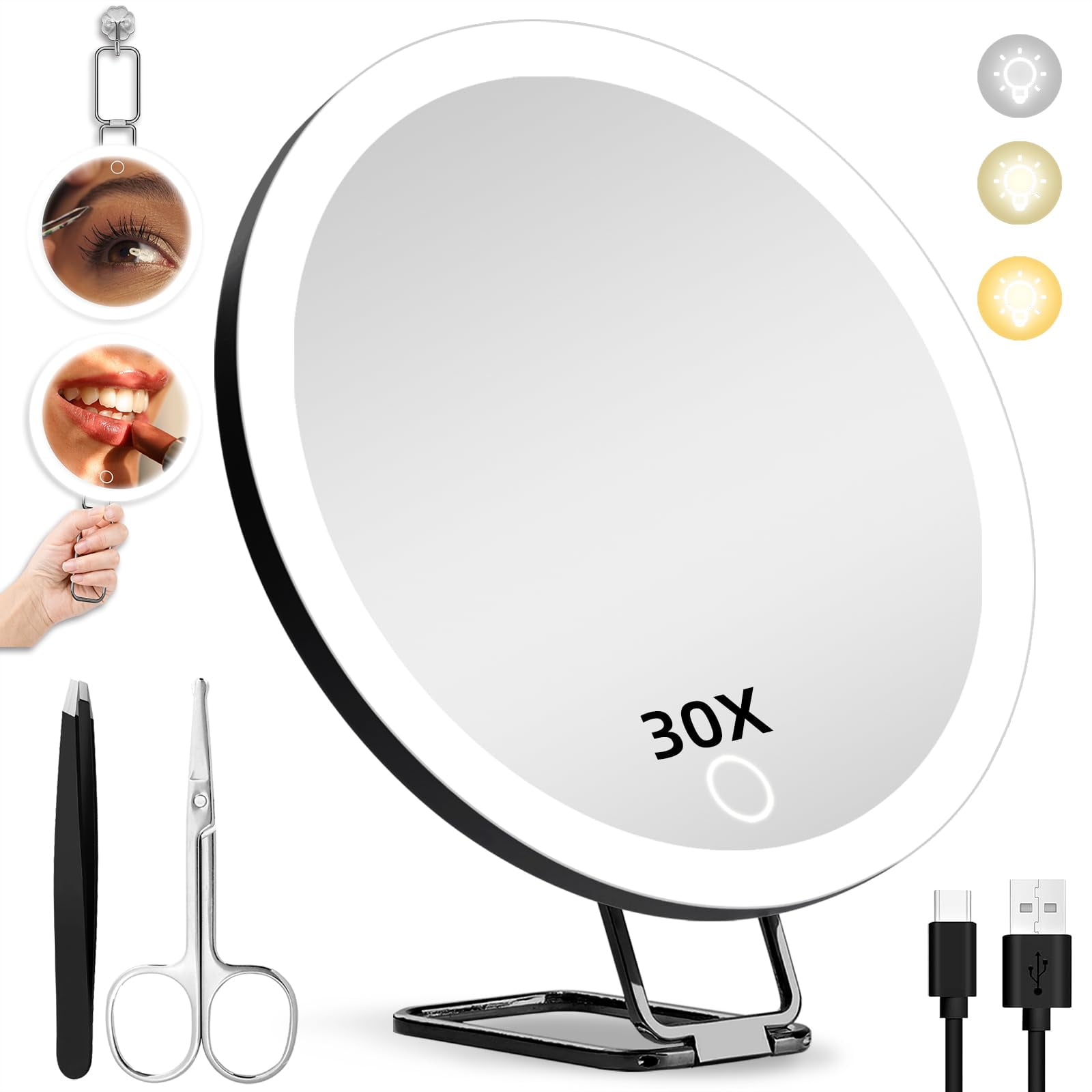 Click here for Unbranded 30x Magnifying Makeup Mirror With 60 Led... prices