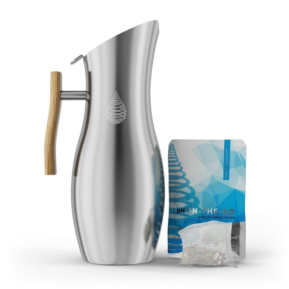 INVIGORATED WATER pH VITALITY Stainless Steel Alkaline Water Pitcher ...
