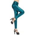 SAYFUT Women's Fashion Seamless Leggings Shiny Mermaid Fish Scale ...