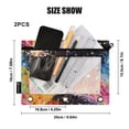 2 Pcs 3 Ring Binder Pouches, Foldable File Folders with Clear PVC ...