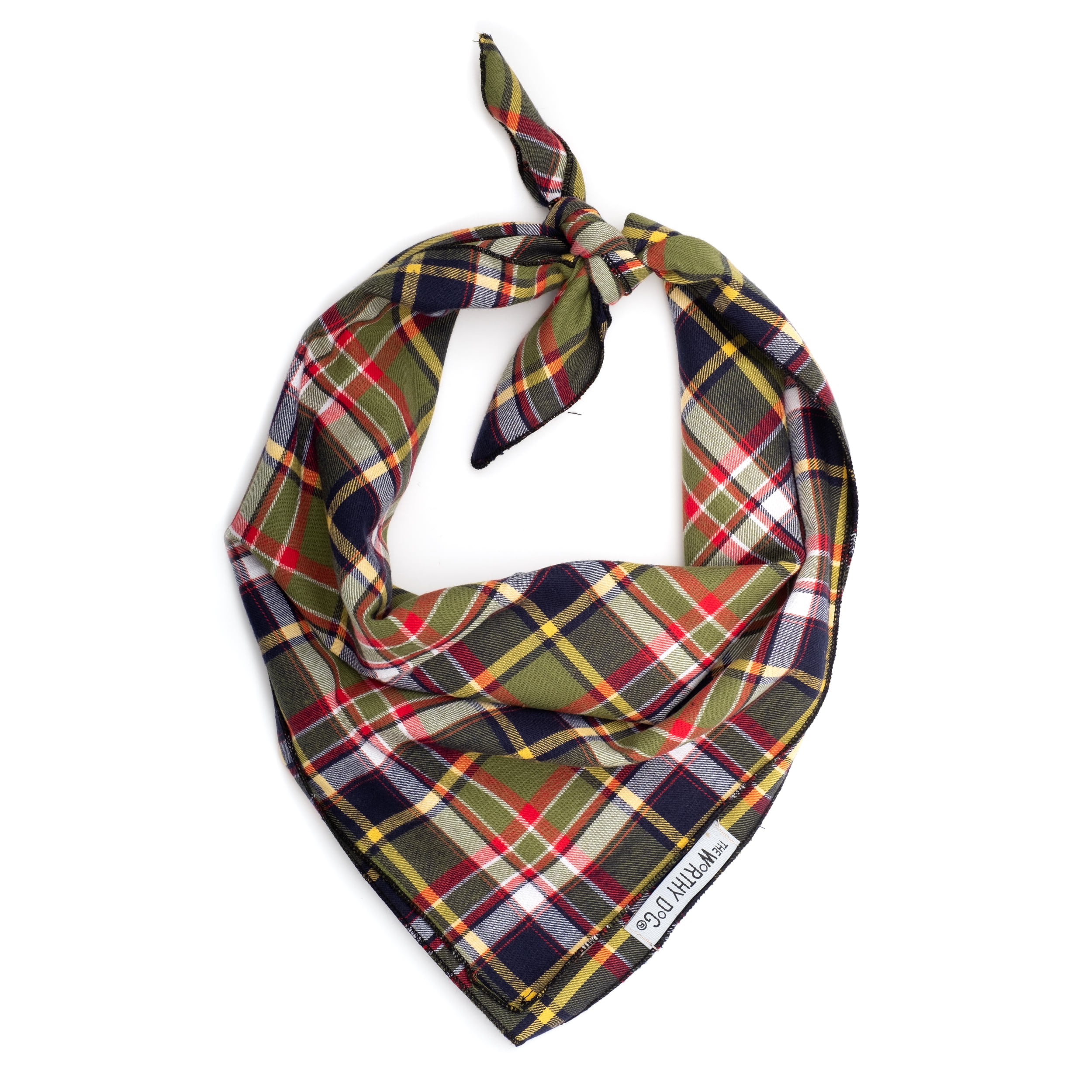 Olive Plaid II Classic Bandana - Walmart.com