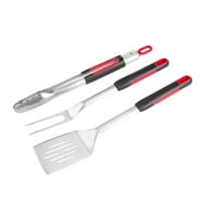 Pure Grill 4pc Stainless Steel BBQ Tool Utensil Set with Fork, Spatula ...
