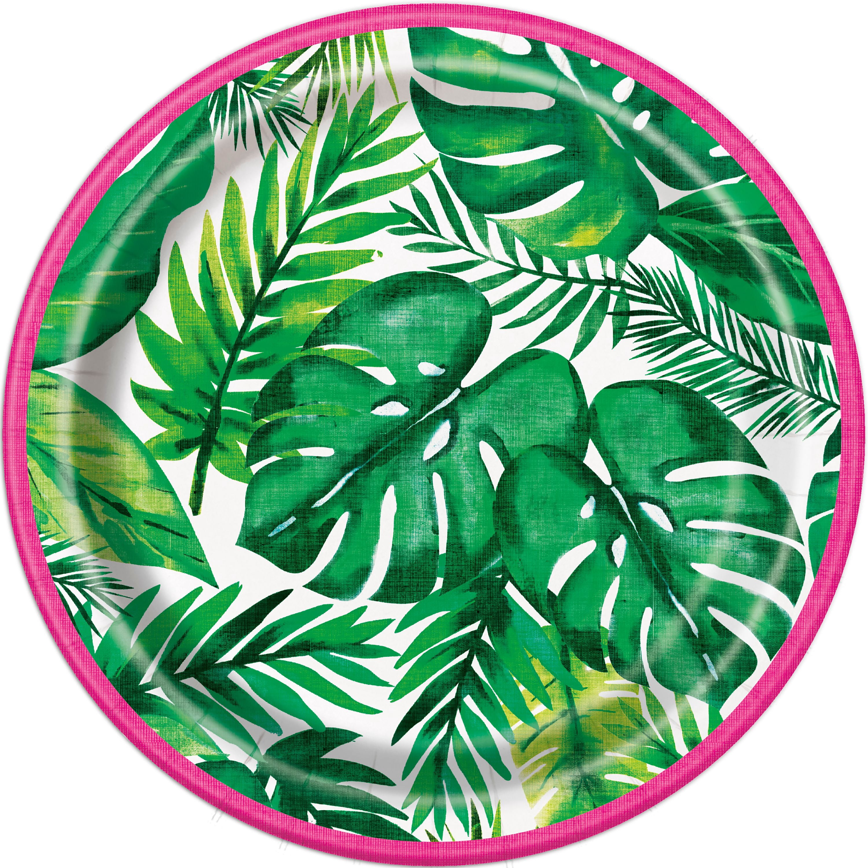 Palm Tropical Luau Paper Dessert Plates, 7in, 8ct - Walmart.com ...