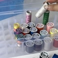 Multifunctional 42 Needle and Thread Box Embroidery Tool Organizer Box，Transparent & Portable ...