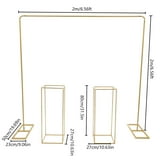 Wedding Arch Backdrop Stand, Gold Square Wedding Arches for Ceremony, 2 ...