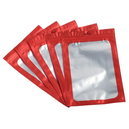 9.4x6.3" Holographic Bags, 50 Pack Aluminized Plastic Resealable ...