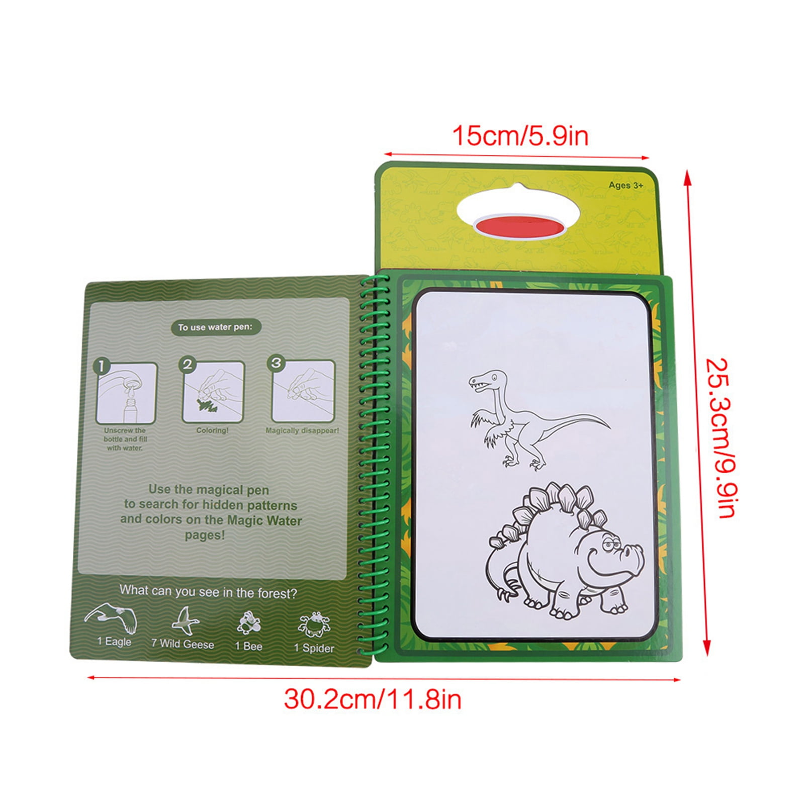 Libro de Pinta de Acuarela, Biblioteca de Pinta Con Agua Para Niños ...