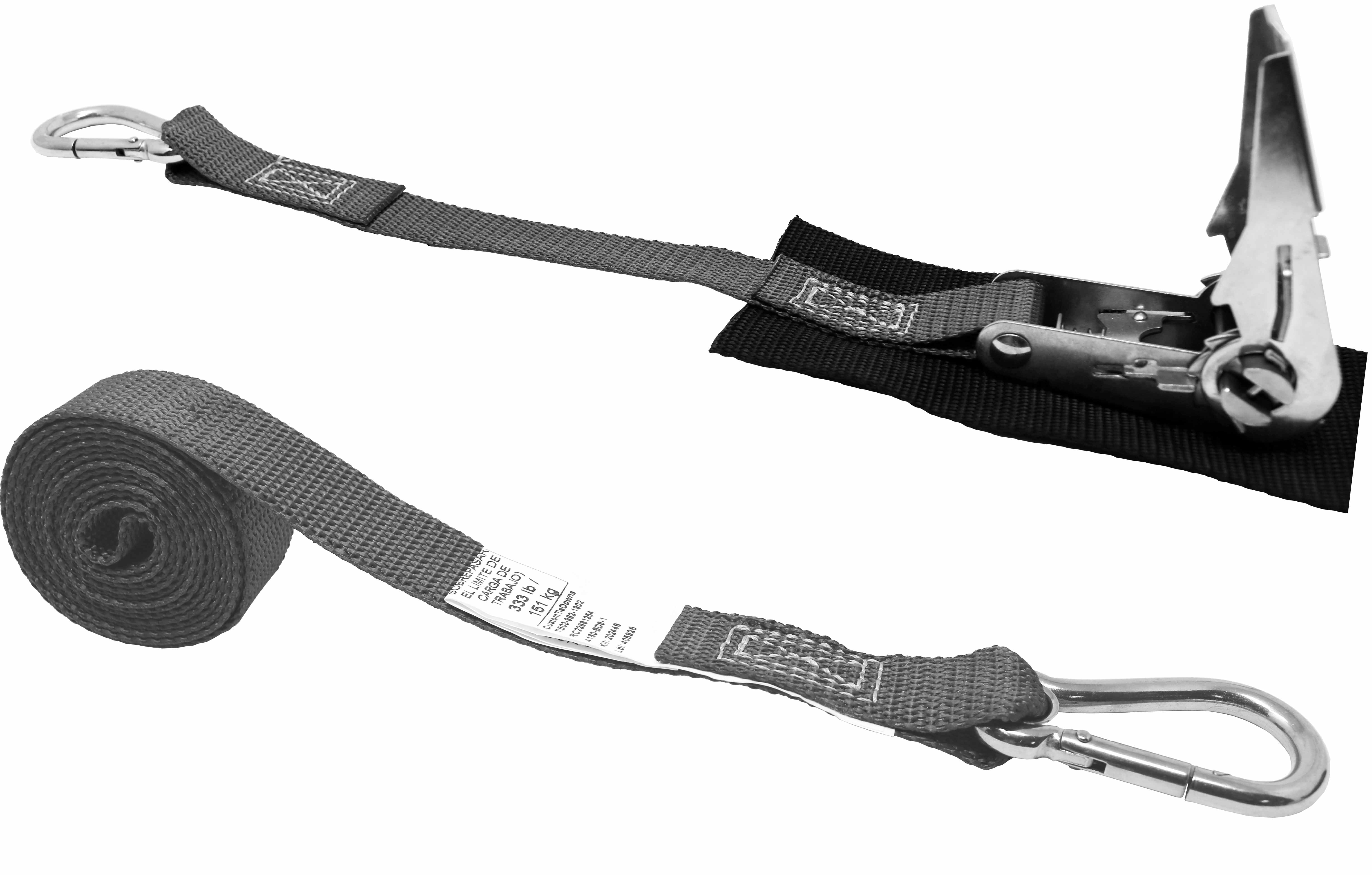 CustomTieDowns 1 Inch x 8 Foot Stainless Steel Ratchet Strap ...