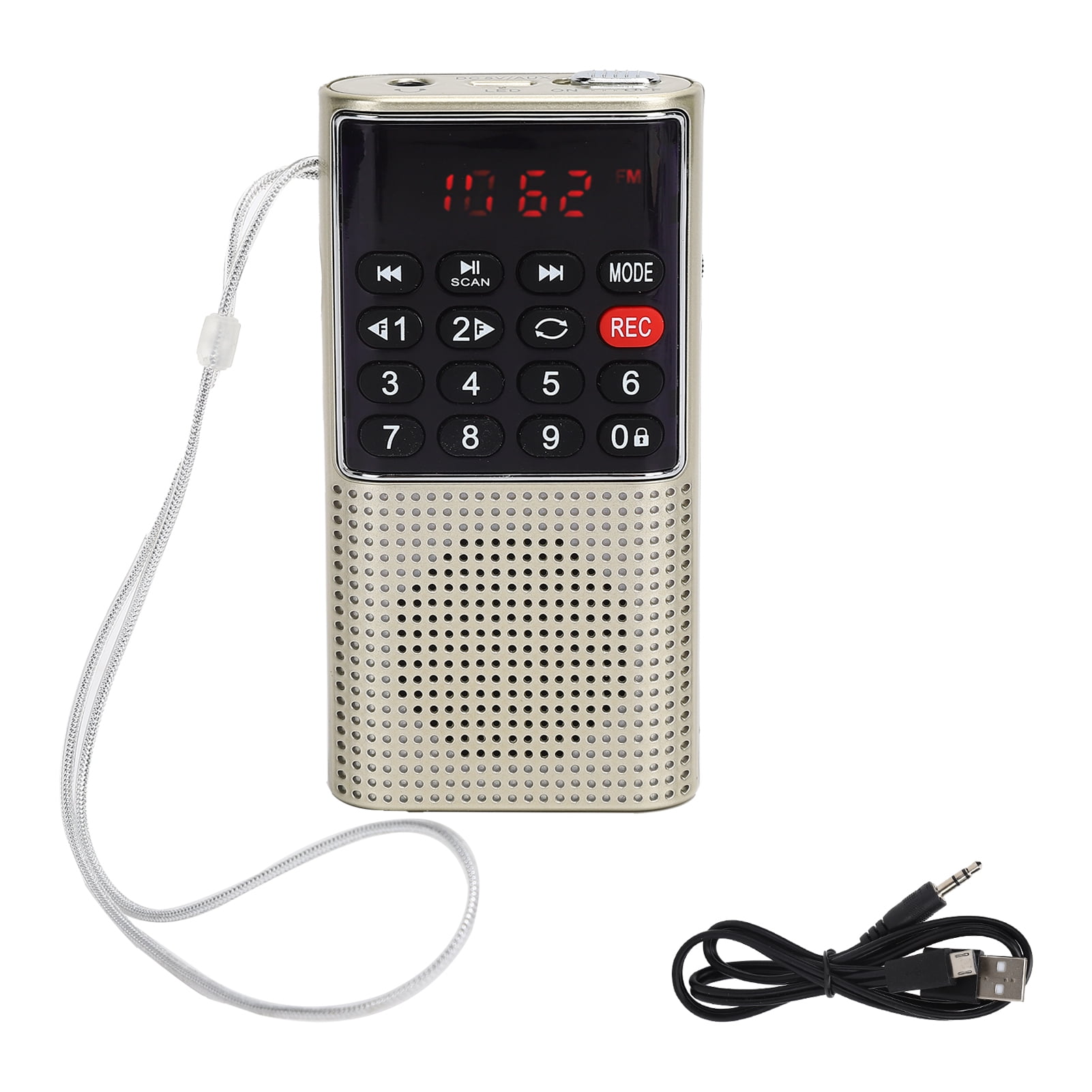 1、Mini radio FM portátil, puede escanear y almacenar canales ...