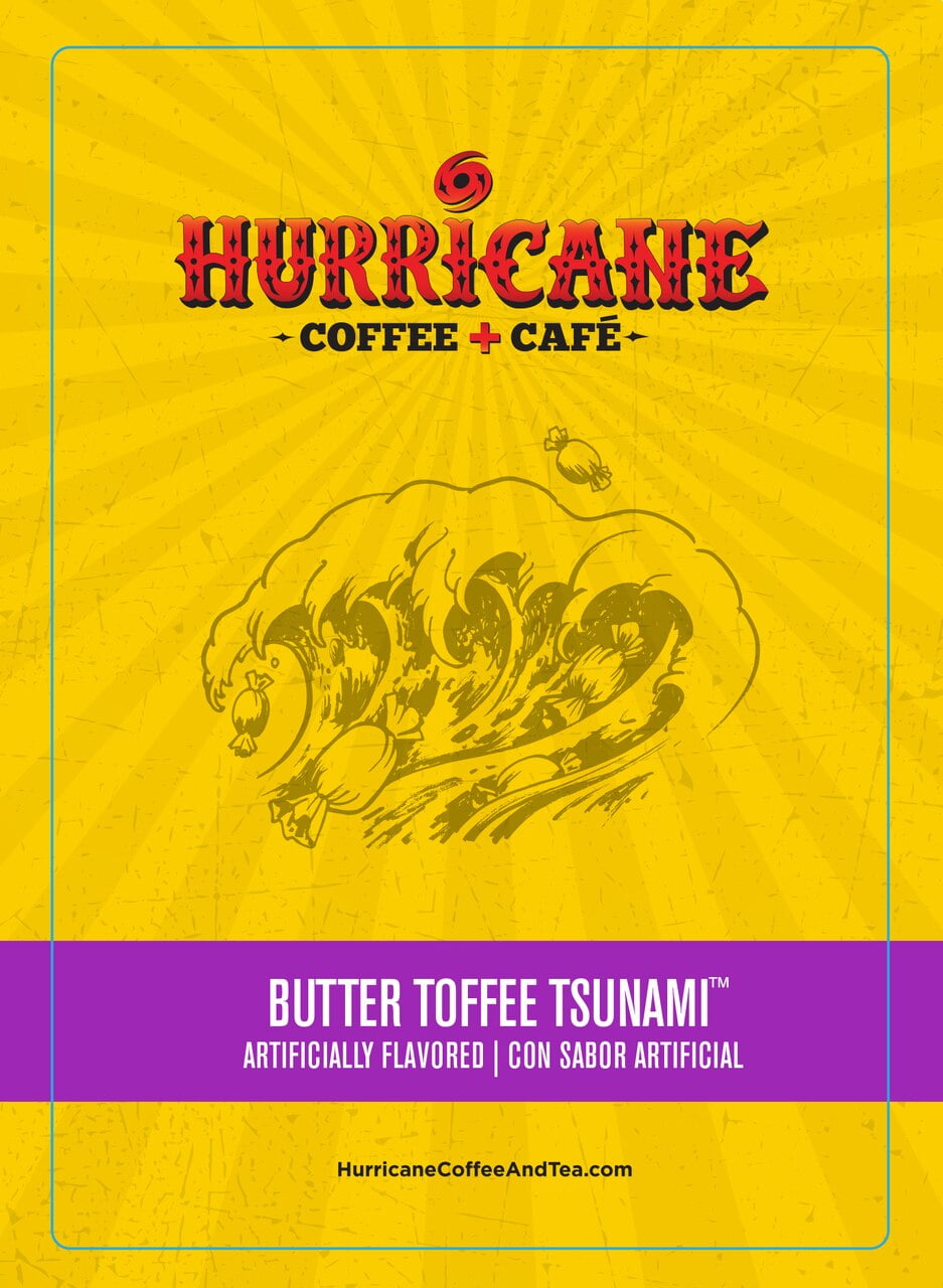 Hurricane Butter Toffee Tsunami Coffee Pods, 24 Count For Keurig K-Cup ...