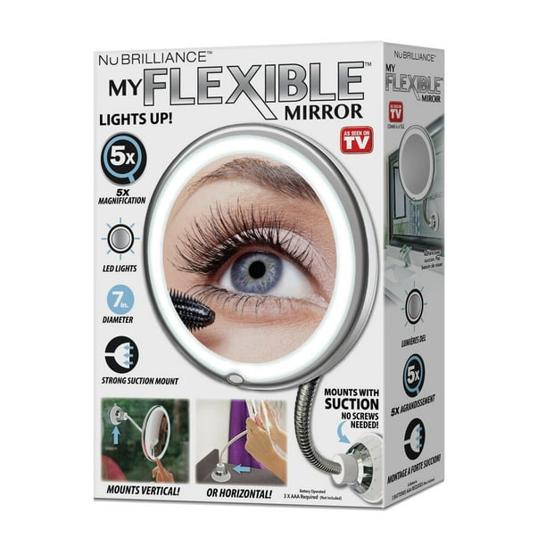 My Flexible LED-Illuminated Mirror, Distortion-Free 5x Magnification ...