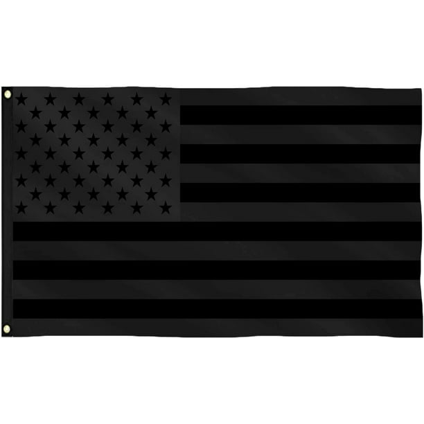 KEMNOLE All Black American Flag 3x5ft Outdoor Indoor Black US Flag ...