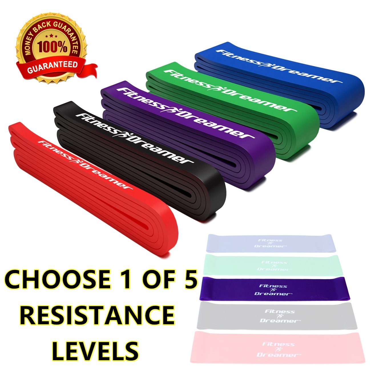 Fitness Dreamer Resistance Bands, Exercise Loop Bands and Workout Bands ...