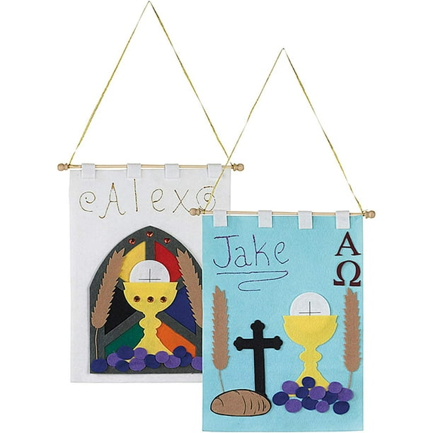 First Communion Banner Kit Arts and Crafts for Catholic Children, DIY ...