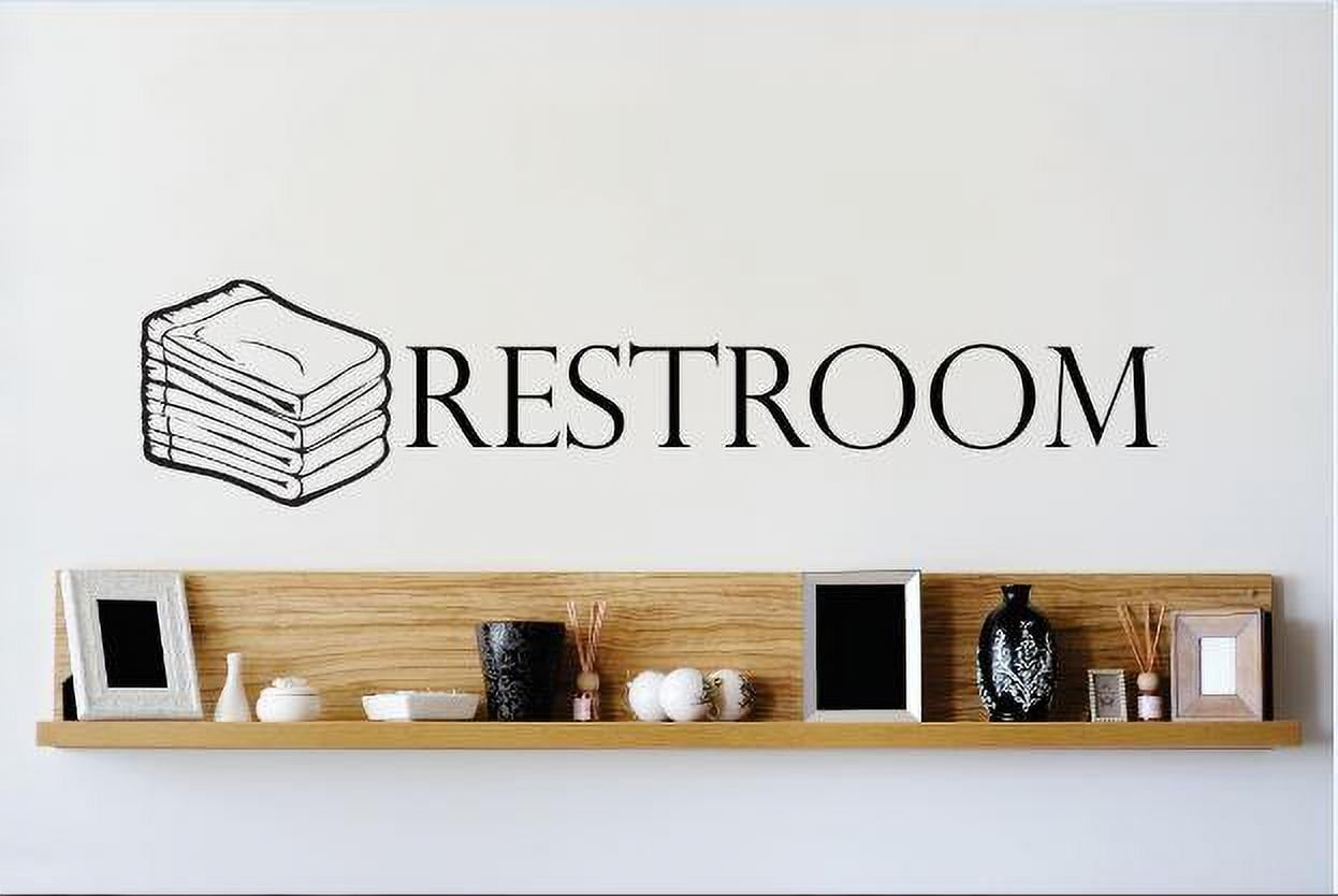 Family Restroom Cute Signs Wall Decal Decoration Word Restroom Cute ...