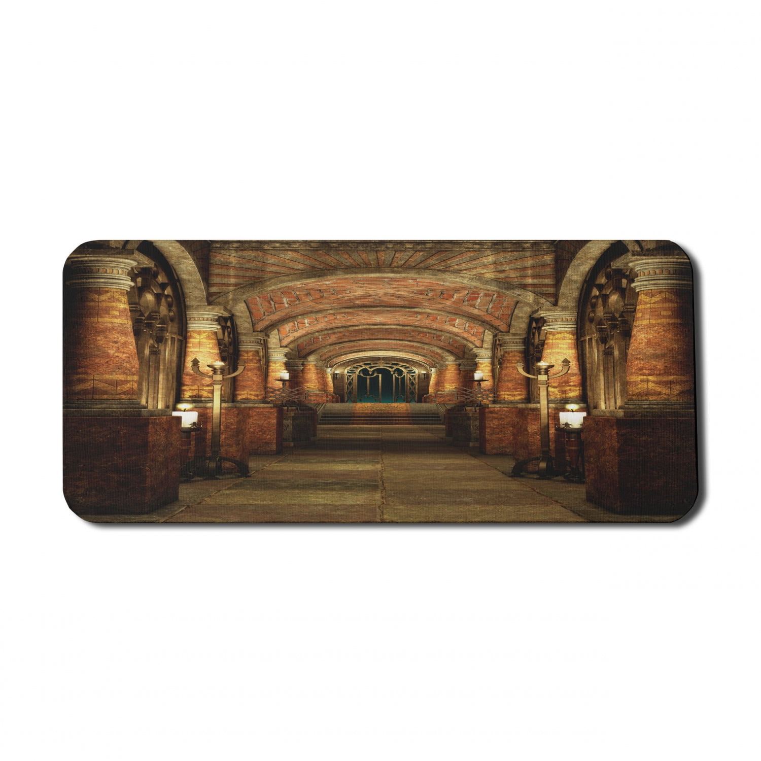 Gothic Computer Mouse Pad, Passage Stairways Secret Gateway Pillars ...
