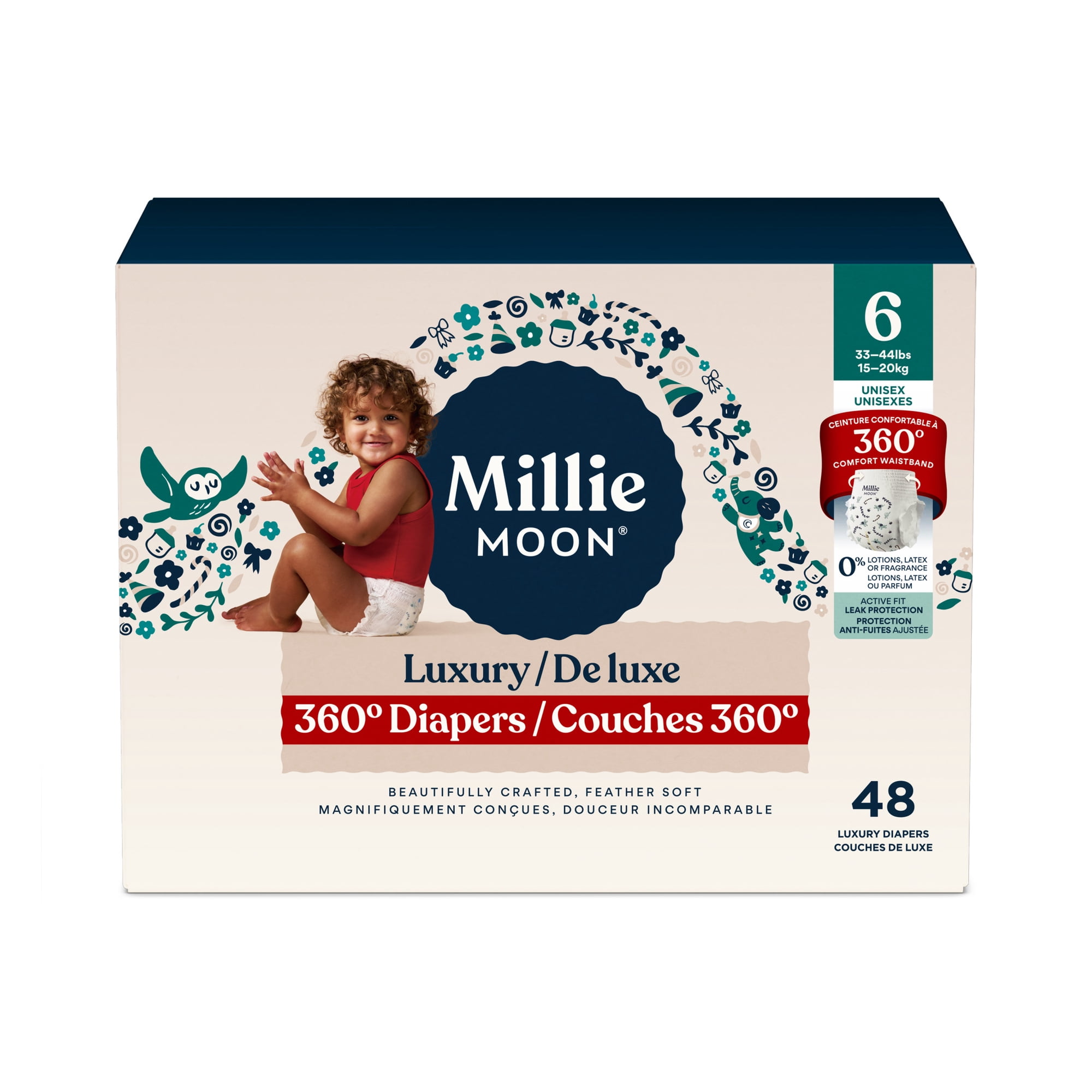 Click here for Millie Moon Luxury 360 Diapers  Size 6  48 Count prices