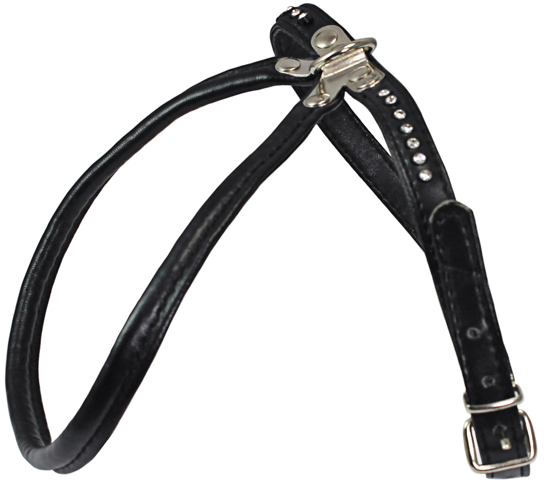 PU Leather Dog Harness with Rhinestones Medium. 15"-17" Chest ...