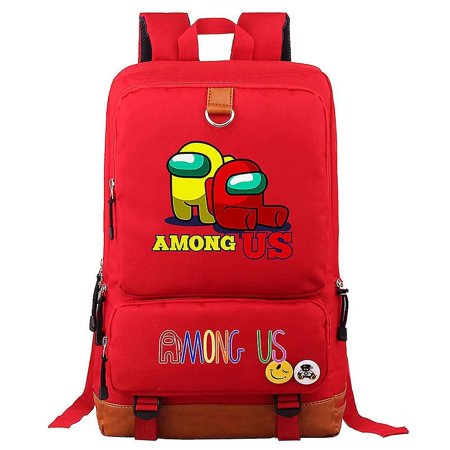 Among us Youth Student Schoolbag Large Capacity Backpack 63（Red ...