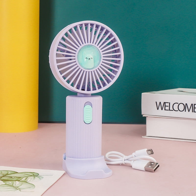 VerPetridure Mini Portable Small Fan Quiet Rechargeable Office Desktop ...