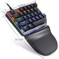 K27 One-Handed Mechanical Mini Gaming Keypad 27 Keys, 9 LED Backlit USB ...