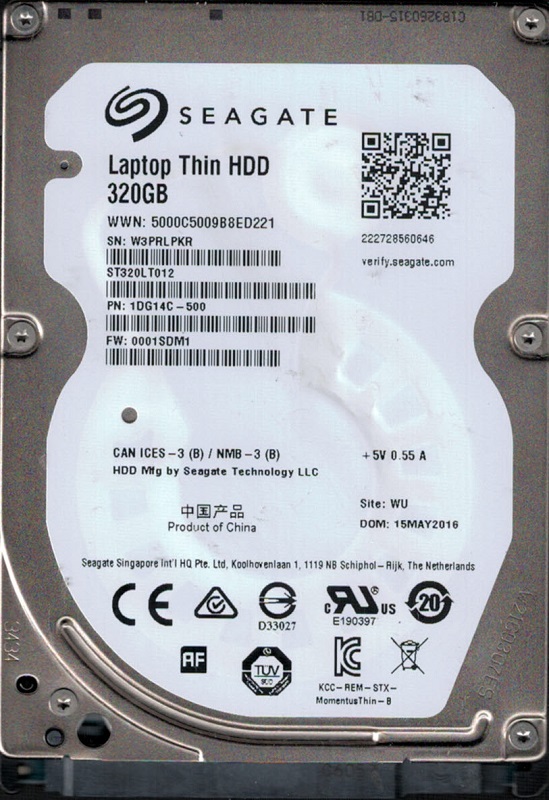 Seagate ST320LT012 P/N: 1DG14C-500 F/W: 0001SDM1 WU W3P 320GB - Walmart.com