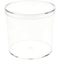 Pioneer Plastics 115C Clear Cylinder Plastic Container with Storage Lid ...
