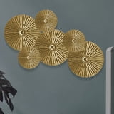 Taosunzt Wall Hanging Creative Exquisite Golden Metal Round Wall Disc ...
