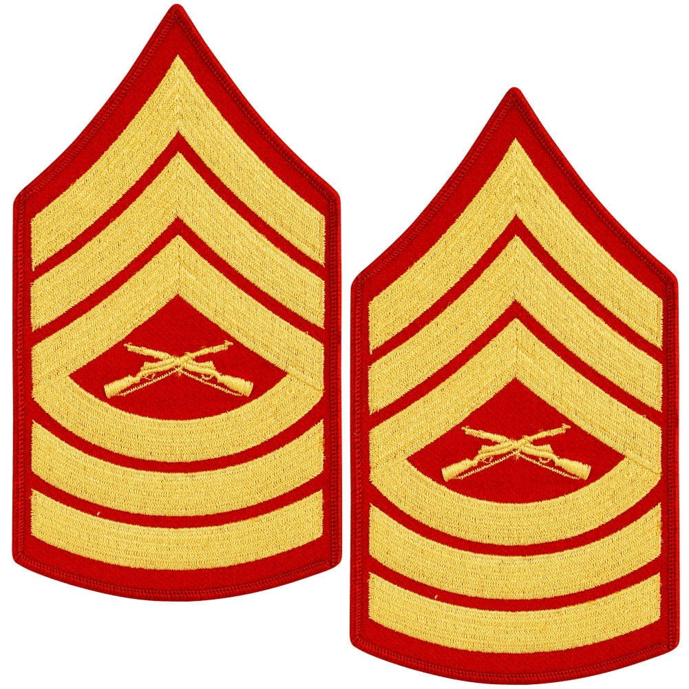 Marine Corps USMC chevron gold MSGT Master Sergeant E8 Male Pair ...