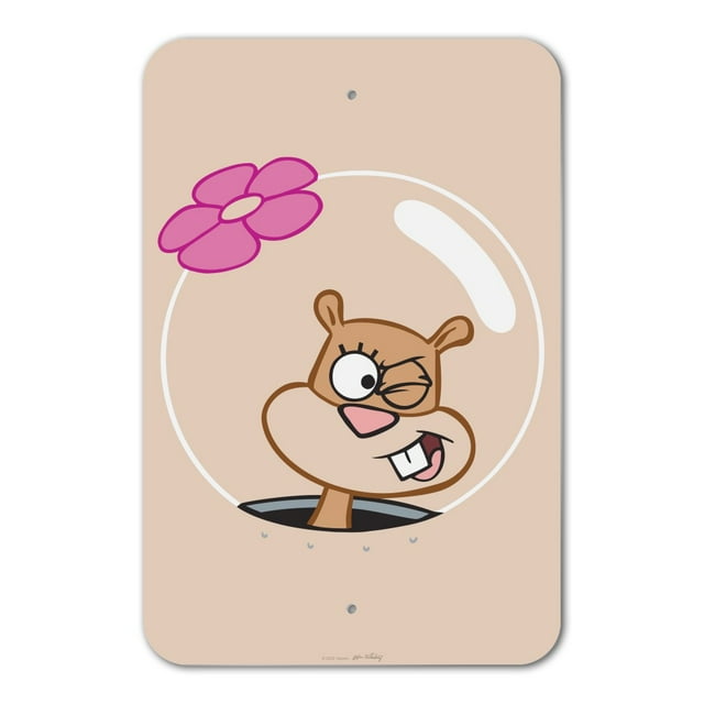 SpongeBob Sandy Wink Face Home Business Office Sign - Walmart.com