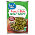 (24 pack) Great Value French Style Green Beans, No Salt Added, Gluten ...