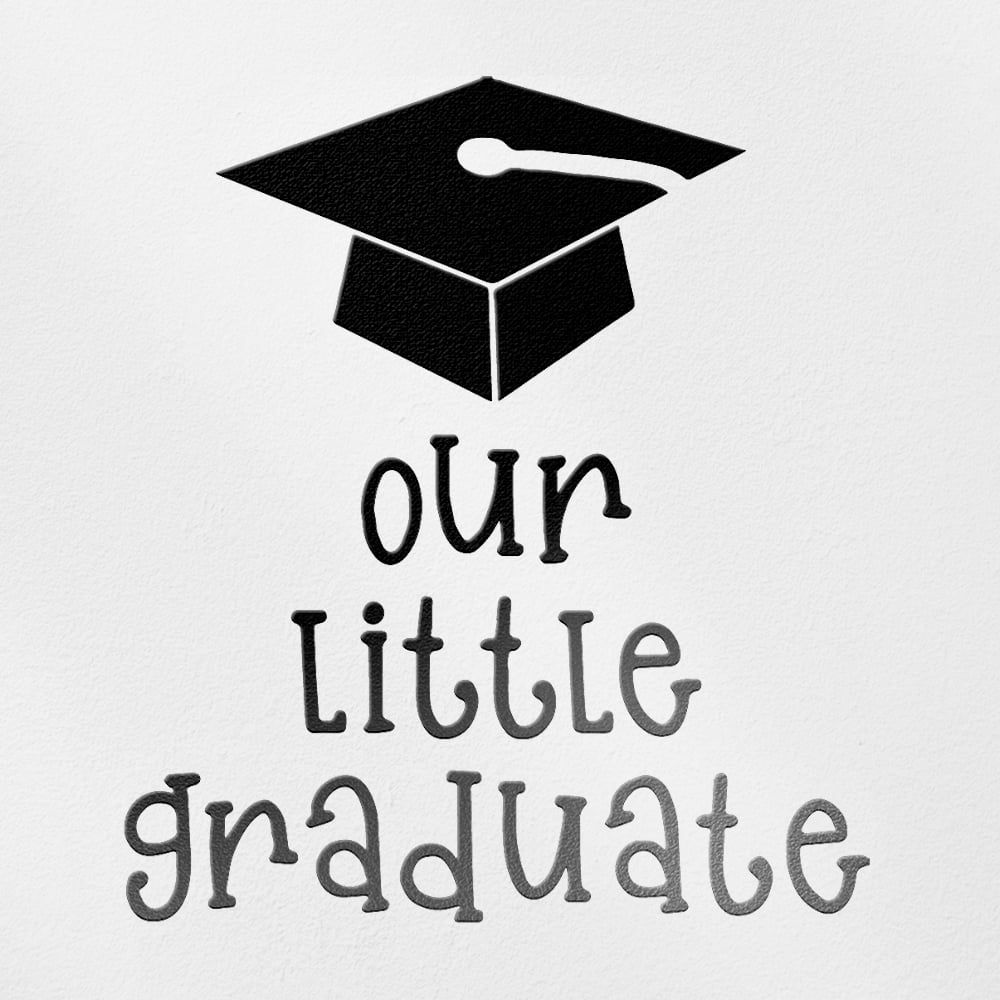 Transparent Decal Stickers Of Our Little Graduate (Black) Premium ...