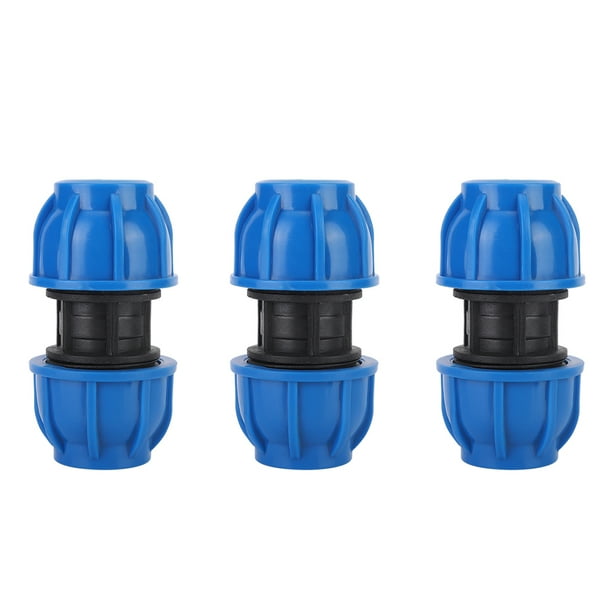 3Pcs PE Water Pipe Connection Fitting Straight Pipe Connector Adapter ...
