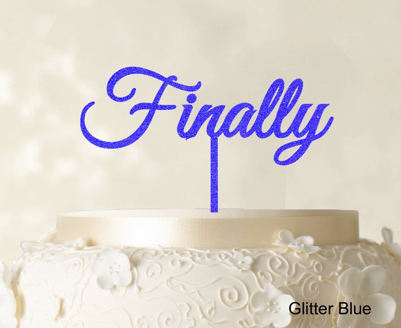 """Finally"" Personalized Monogram Cake Topper Glitter Cake Topper ...