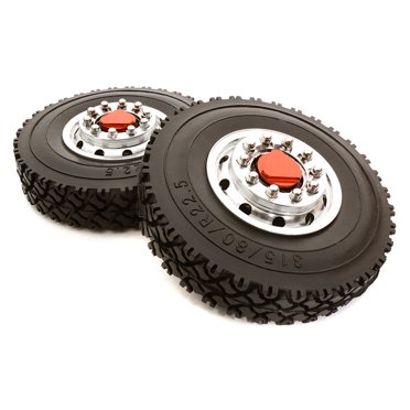 Integy RC Toy Model Hop-ups C25546RED Billet Machined Alloy Front Wheel ...
