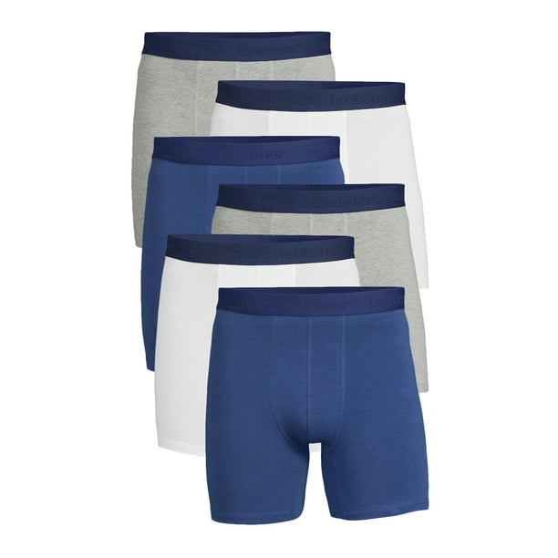 Istoner Men's Cotton Stretch Boxer Briefs, 6-Pack - Walmart.com