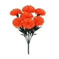 1Pc Artificial Carnation Pick 7-Fork Carnation Spray For Living Room ...