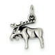 Sterling Silver Antiqued Moose Charm - Walmart.com