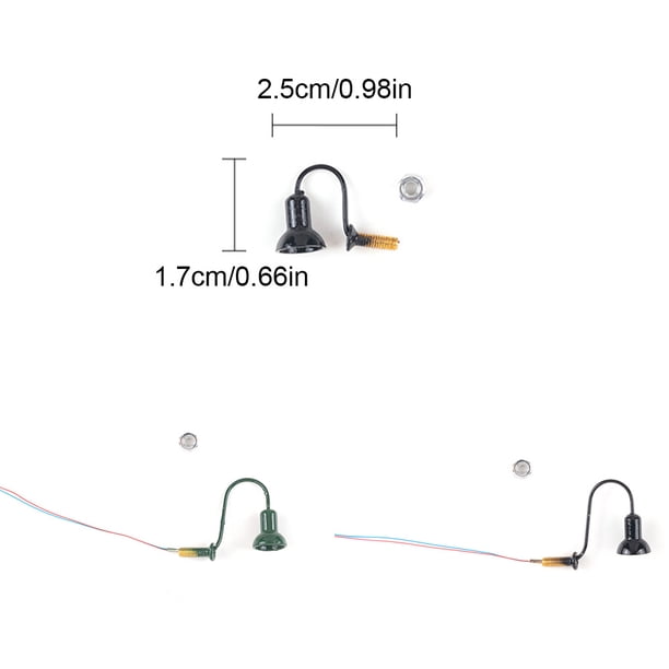 1:87 Scale LED Wall Gooseneck Lamps Model Making Railroad Train Layout ...
