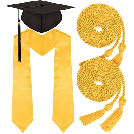 Graduation Gown Cap, Graduation Stole, Honor Cords, and Tassel for ...
