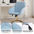 Adjustable Office Chair Ergonomic Swivel Desk Chair with Gold Base for ...