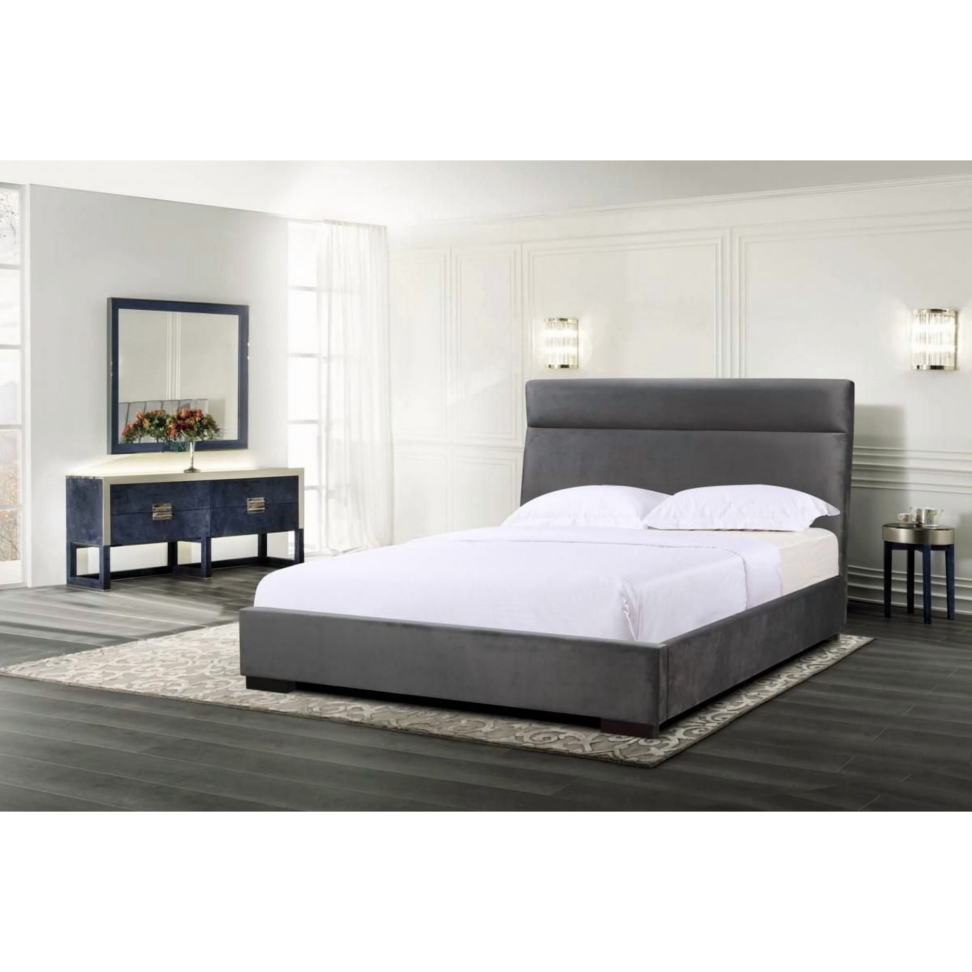 Click here for Brassex Santa Monica King Platform Bed  Grey prices