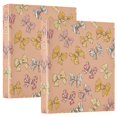 3 Ring Binder with Flattened Metal Clip 1.5" Round Rings Binder ...