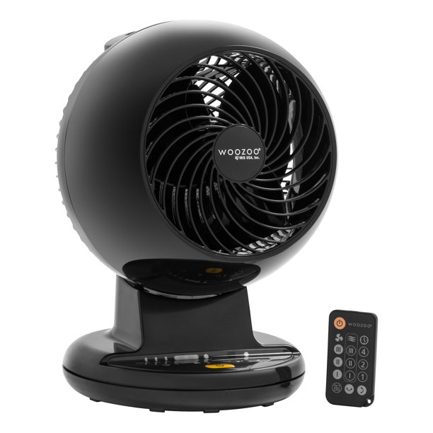 Woozoo Remote Controlled Personal Oscillating Fan, Black - Walmart.com ...