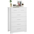 Homfa Dresser for Bedroom, Modern Chest of 6 Drawers with Metal Easy ...