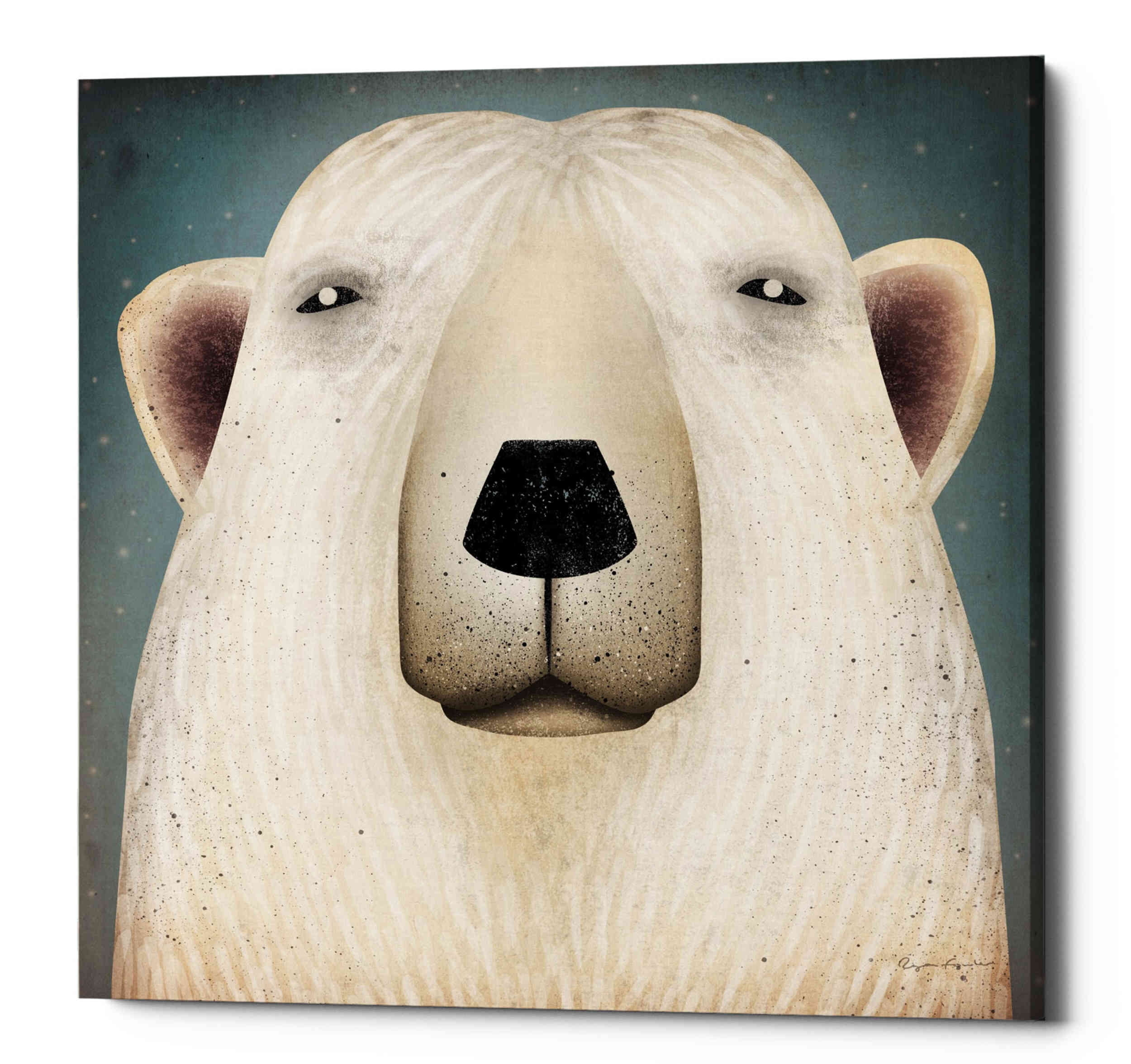 Epic Graffiti 'Polar Bear Wow' by Ryan Fowler, Canvas Wall Art, 18"x18 ...