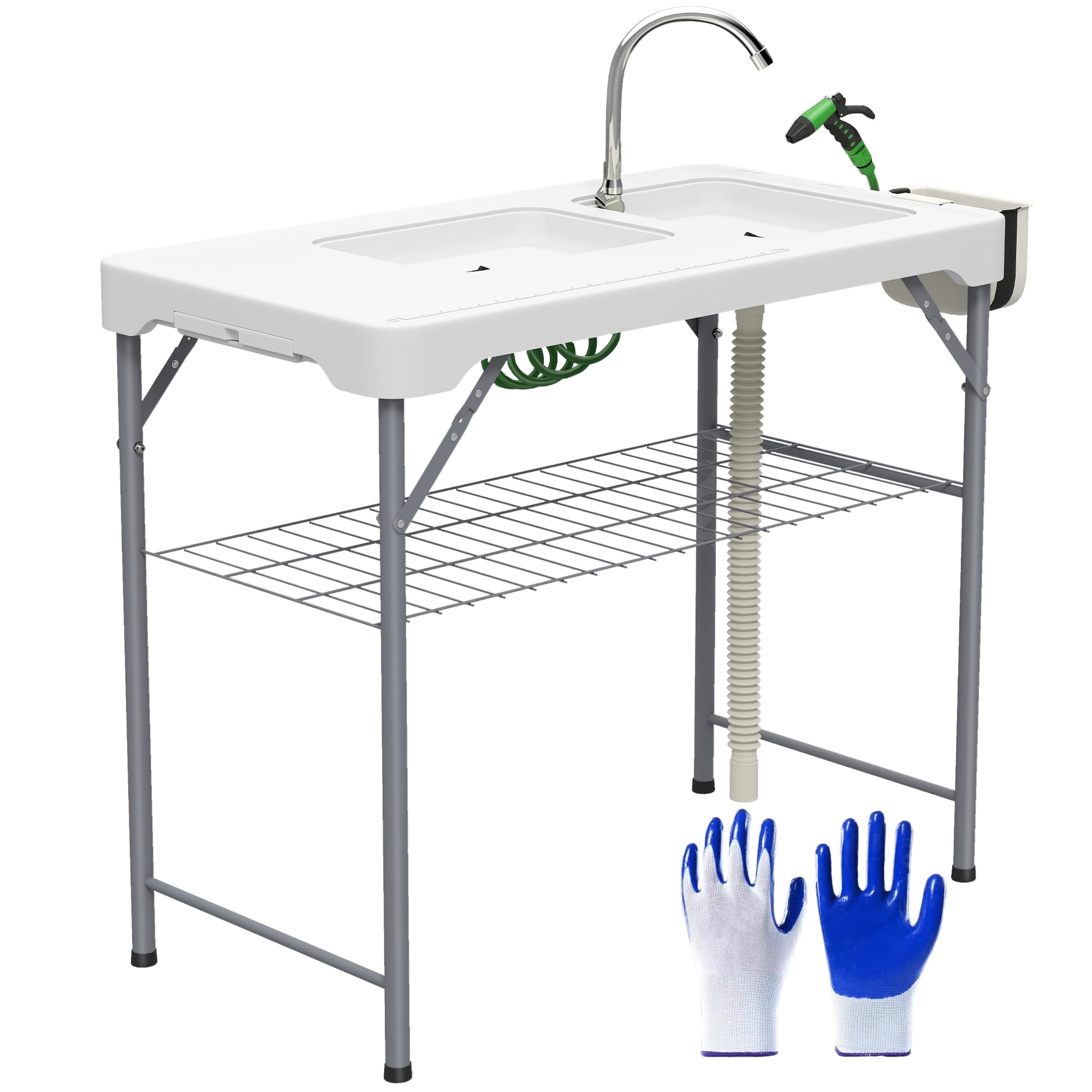 Click here for Outsunny Folding Fish Cleaning Table Camping Table... prices